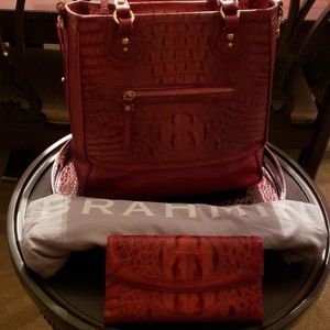 Brahmin | Bags | Brahmin Red Handbag And Wallet | Poshmark